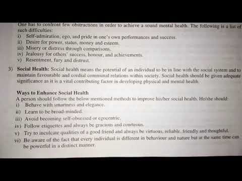 Harmony in human being : Meaning and aspects of Swasthya (health) in hindi