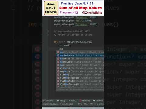 Java 8 Features | Sum of all Map values in Java | Stream API #Shorts #java #coding #java8