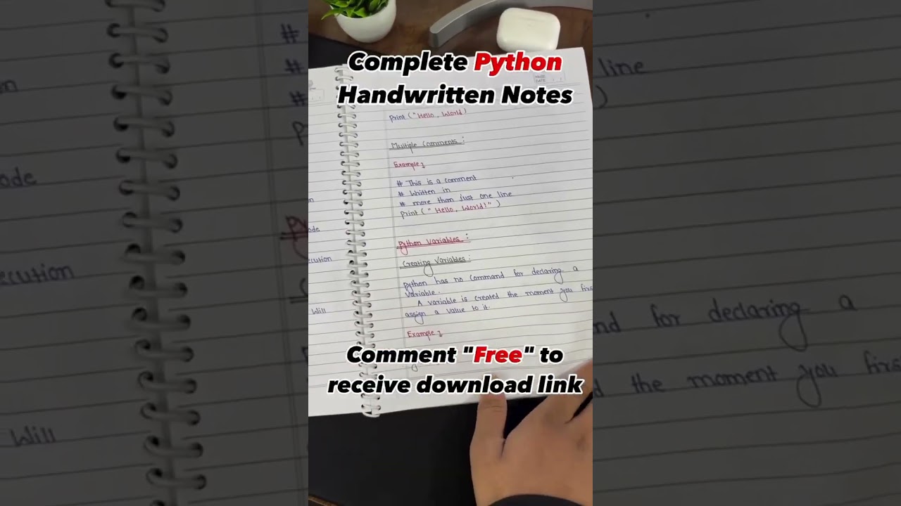 Free Python Notes 🚀📈 !! #shorts #ytshort