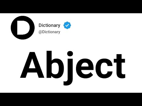 Abject Meaning In English