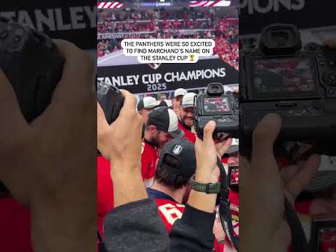 The Panthers Find Brad Marchand's Name On The Cup 👀