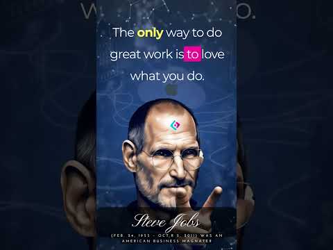 Steve Jobs Motivation - The only way to do great work... #motivation #quotes