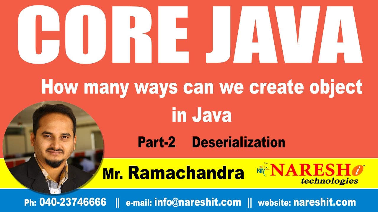 How many ways can we create object in Java Part 2 Deserialization | Core Java Tutorial
