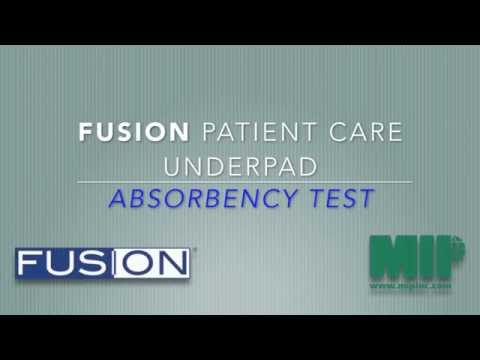 Fusion® vs. Cotton - Absorbency Test - Seamless Patient Care Underpad from MIP -