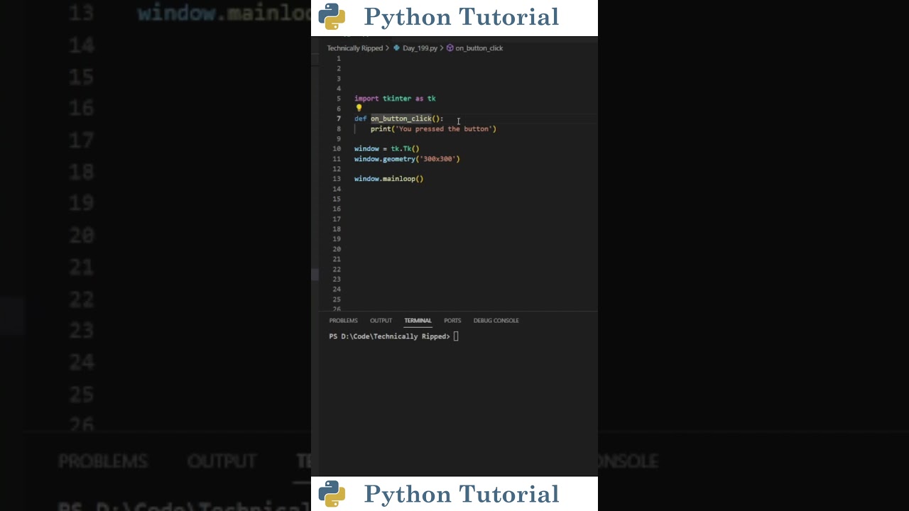 How To Create Buttons In Tkinter | Python Tutorial