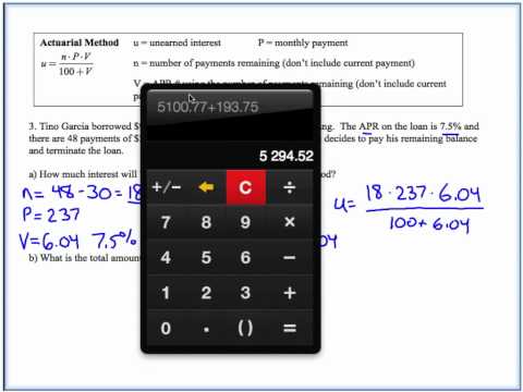 CM Lecture 11 4b3 Actuarial Method