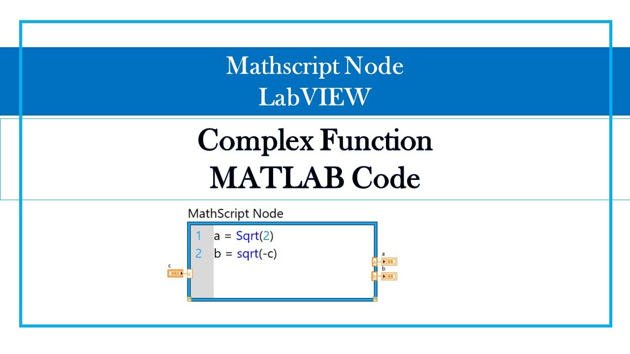Complex Function MATLAB Code (Mathscript Node LabVIEW)