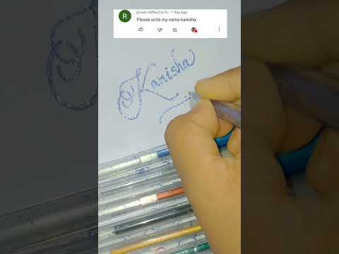requested video from subscribers 🥰❤️😍😍#kanisha#viralvideo #nameart #calligraphymasters #art
