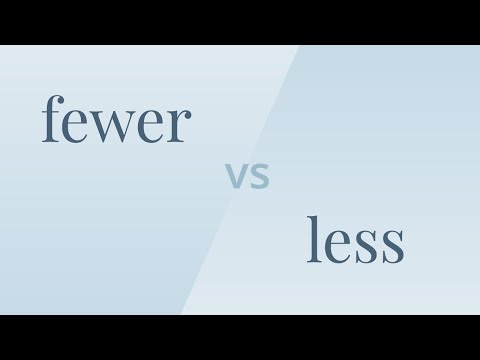 Fewer Vs Less – English Practice