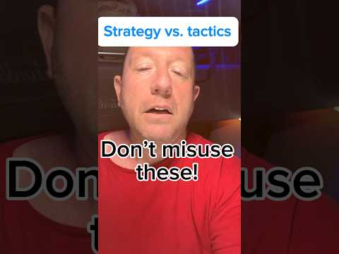 Strategy vs. tactics—these are not the same! #learnenglish #grammar