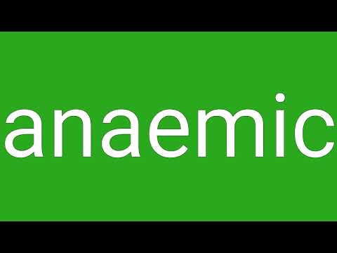 Anaemic Definition & Meaning