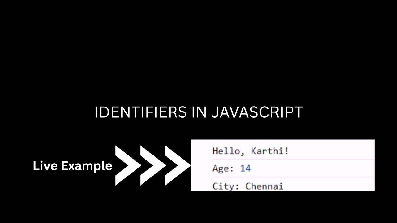 What is Identifiers in JavaScript ? | Learn JavaScript | Crack The Code