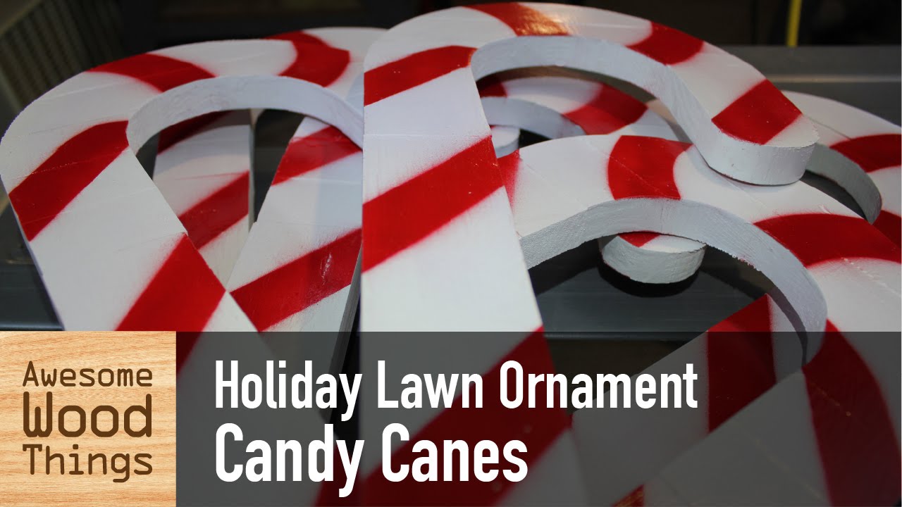 Holiday Lawn Ornament Candy Canes