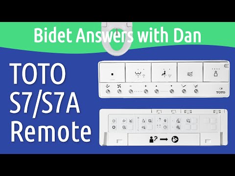 TOTO S7A Remote Walkthrough - Bidet Answers with Dan - Washlet S7 and Neorest RS