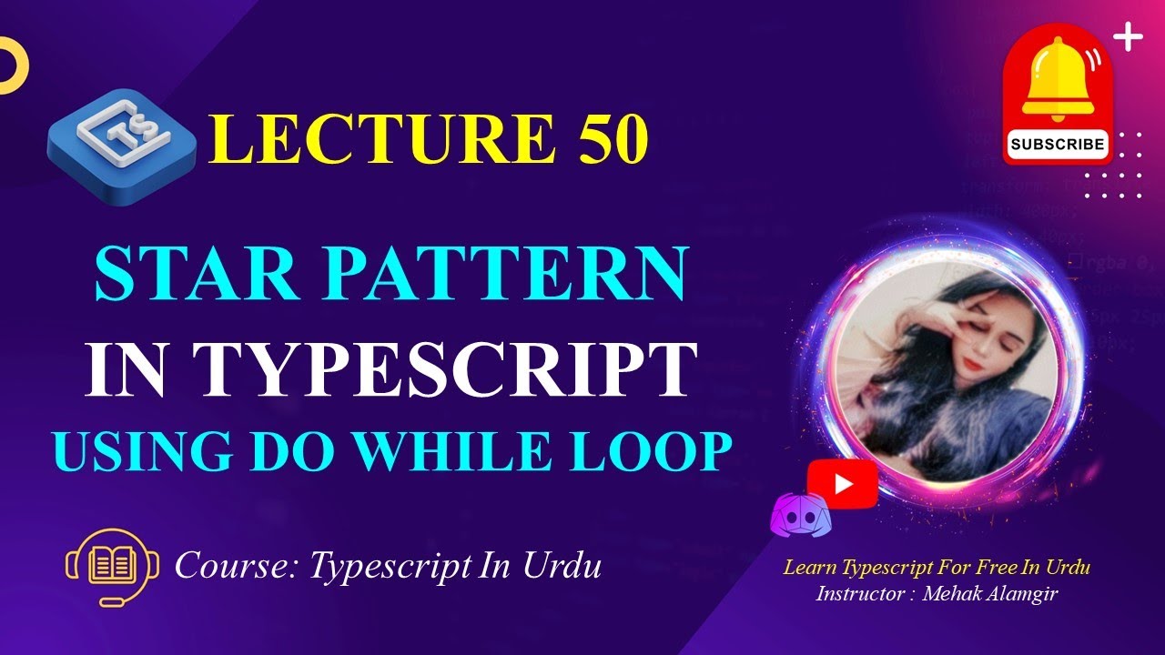 star pattern using do while loop in typescript