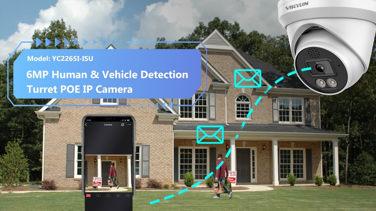YC2265I-ISU Surveillance Camera | 6MP Turret PoE IP Camera | IR Night Vision Outdoor Camera