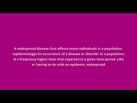 what is the meaning of epidemic