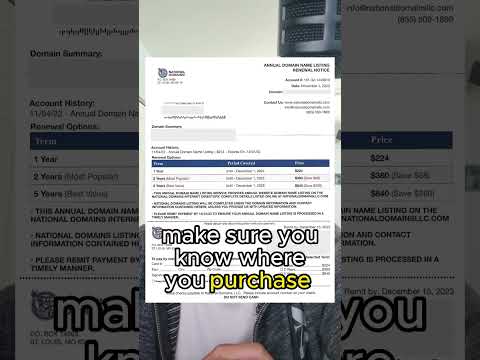 Domain Mail Scam Warning - National Domains LLC