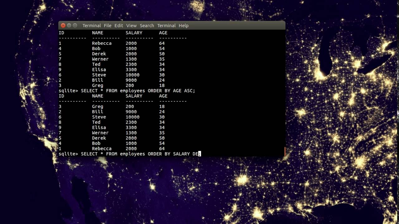 SQLITE - ORDER BY Clause