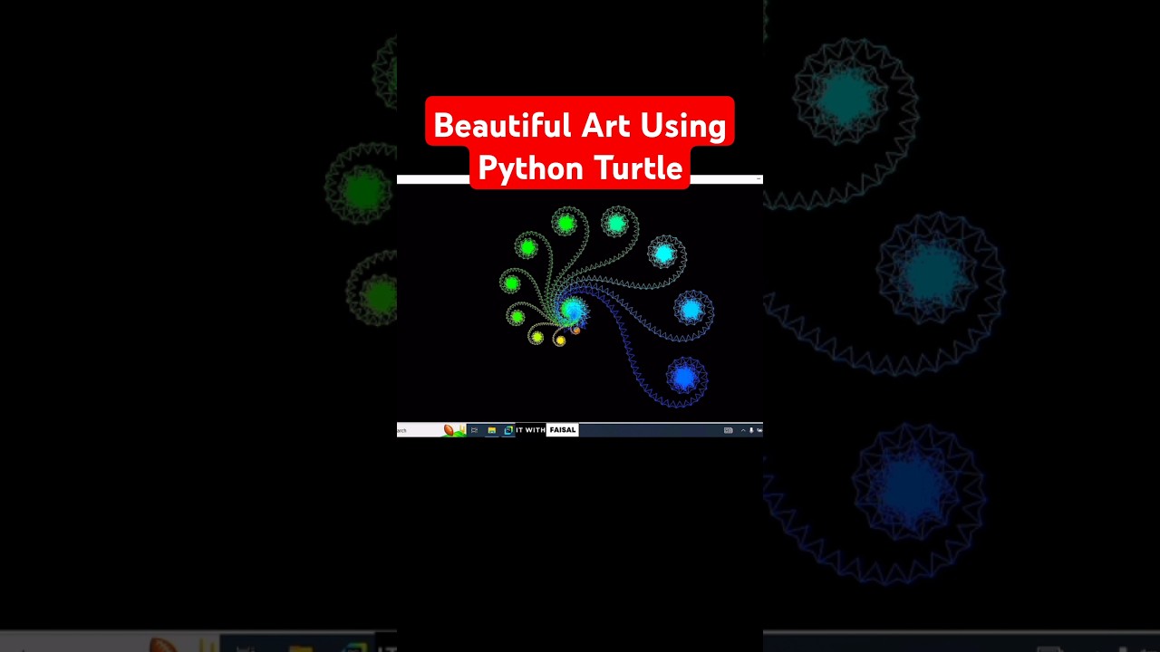 Beautiful Design Using Python Turtle | Easy Coding For Beginners |Python Art #pythonturtle #coding