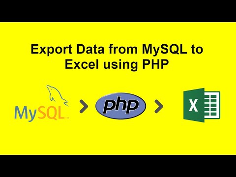 Export data from MySQL to Excel in PHP