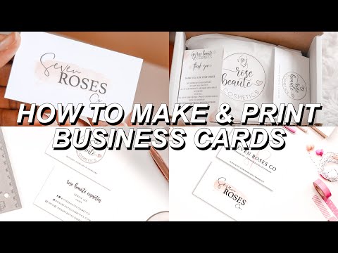 HOW TO MAKE BUSINESS CARDS AT HOME FOR FREE | entrepreneur life, how to make business cards on Canva