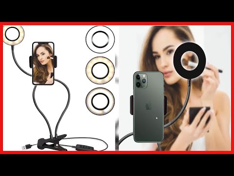 TALK WORKS Selfie Ring Light with Cell Phone Holder - Flexible Table-Top Lamp Clip USB LED iPhone