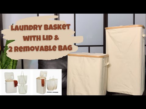 LAUNDRY BASKET WITH LID & 2 REMOVABLE LAUNDRY BAG | UNBOXING AND DEMO