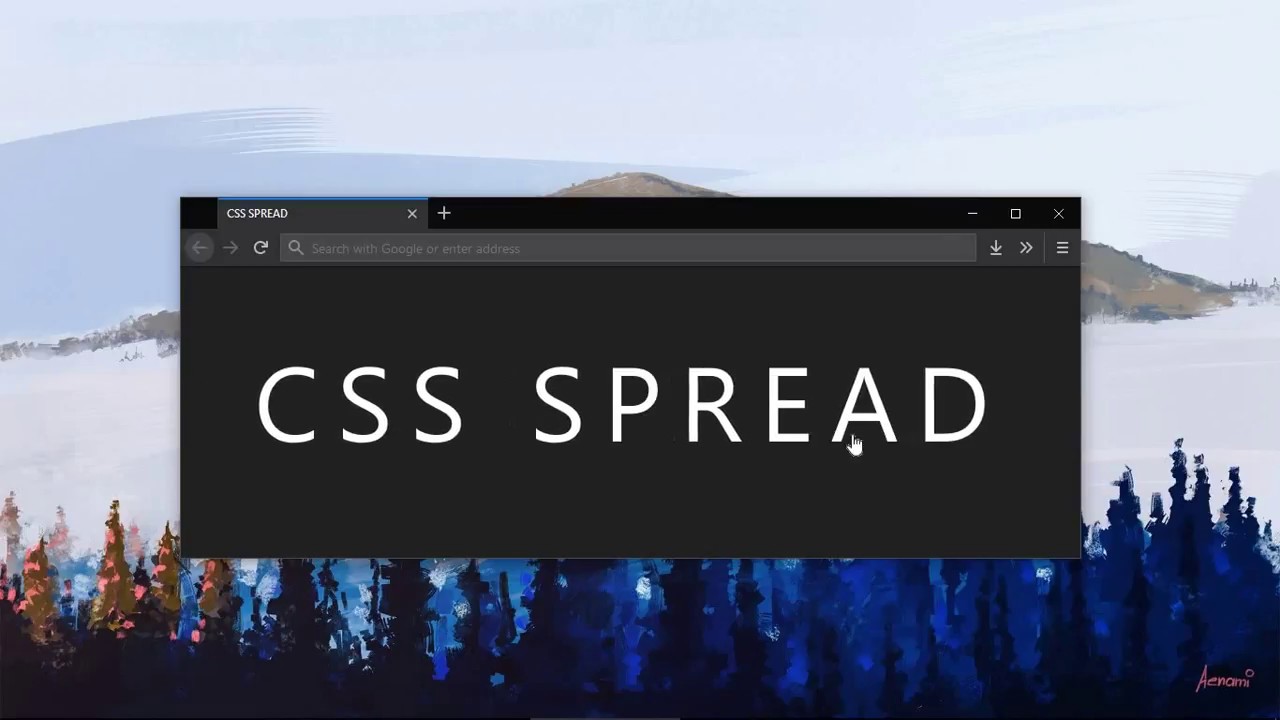 CSS Spread Tutorial. Pure CSS and HTML. Simple CSS