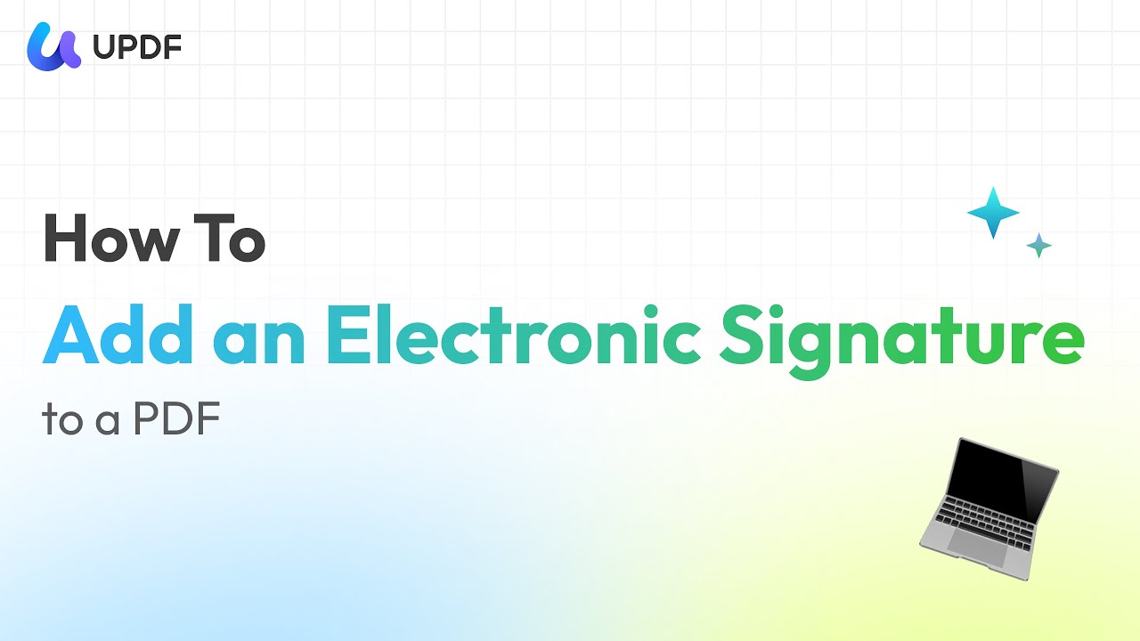 How to Add an Electronic Signature to a PDF | UPDF Tutorial