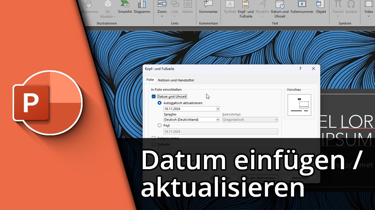 Powerpoint: Datum automatisch aktualisieren ✅ Tutorial
