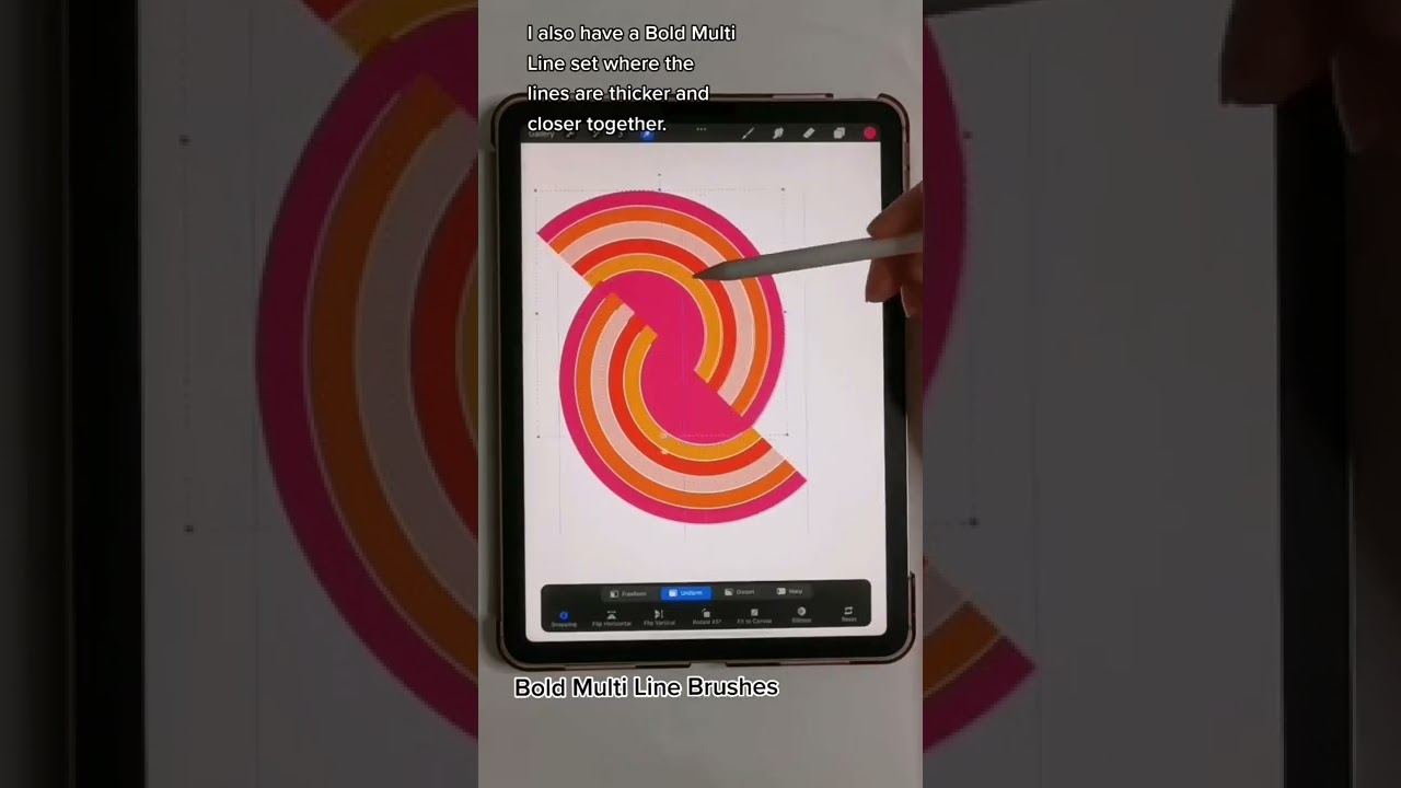 Procreate Multi Line Brushes #shorts