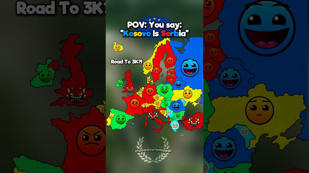 Pov:You Say Kosovo Is Serbia in european countries #europe #mapguide #map #geographythroughmaps