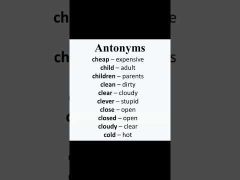 How to learn Synonym & Antonyms