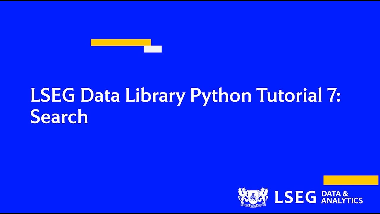 LDL Tutorial 7 - search