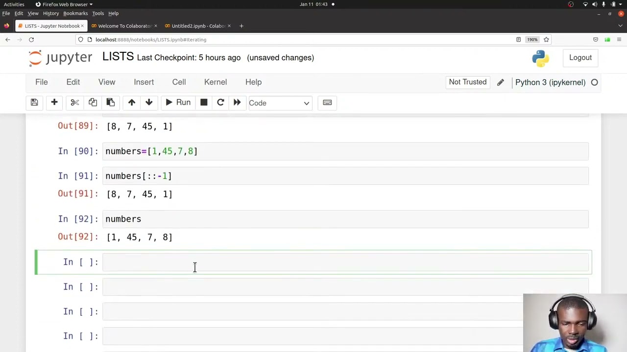 Python for Bioinformatics   Find the Reverse of a LIST
