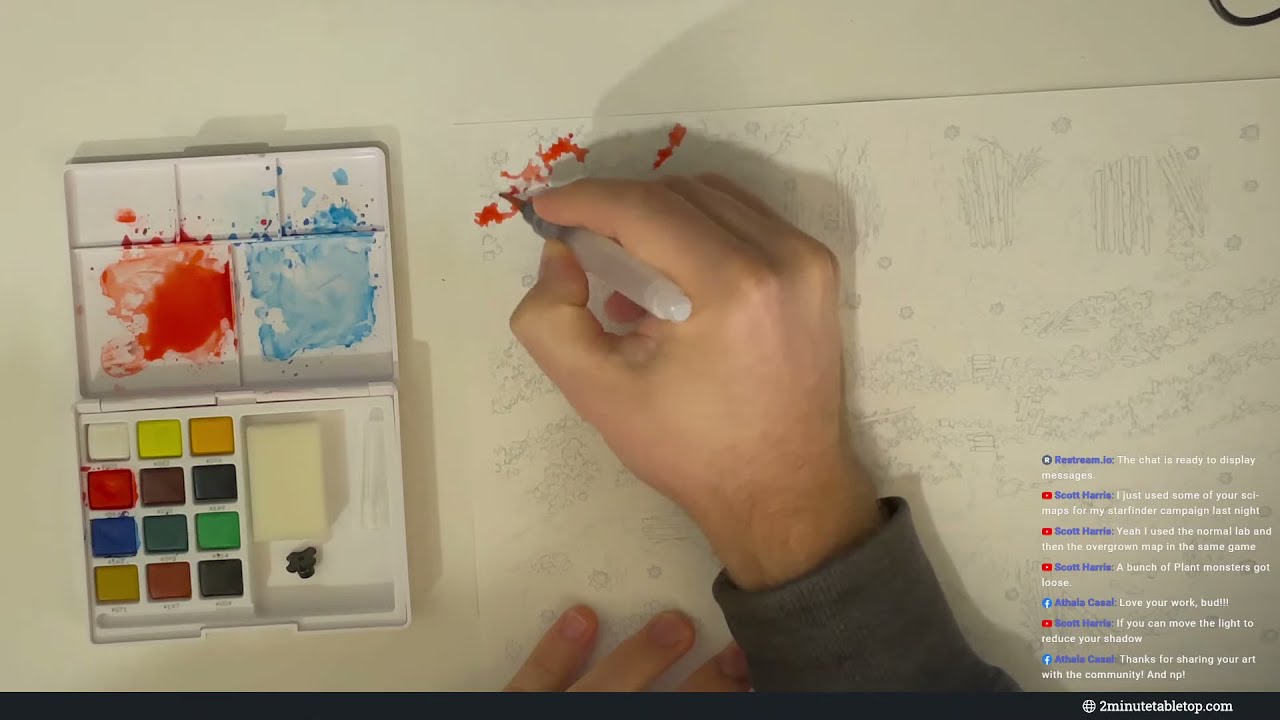 Painting a Fantasy Battle Map (for Dungeons & Dragons)