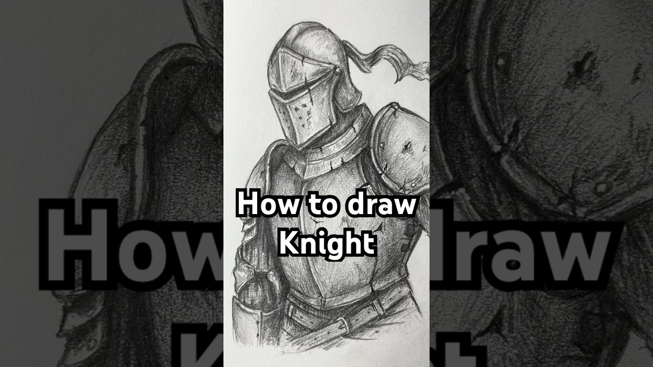 How to draw a Dark Fantasy Knight! Easy! #art #drawing #knight