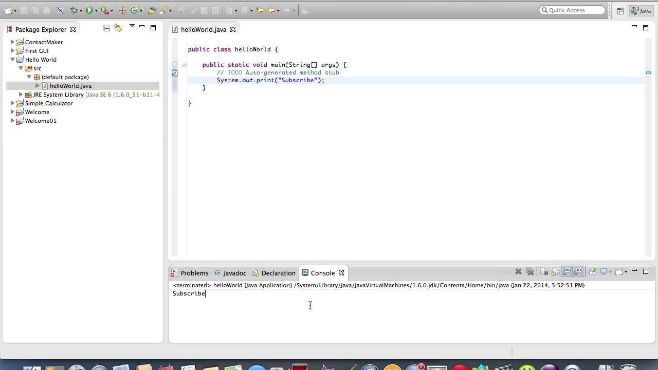 Java Tutorial 1 - How To Make A Hello World Application