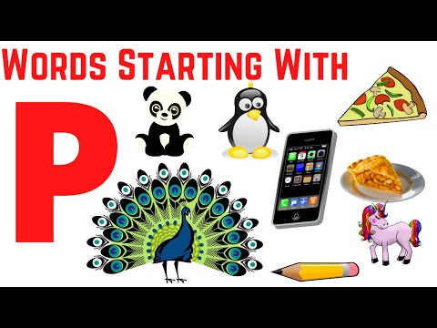 Words Starting with the Letter P | Words starting with Letter P for Toddlers | Vocabulary for kids