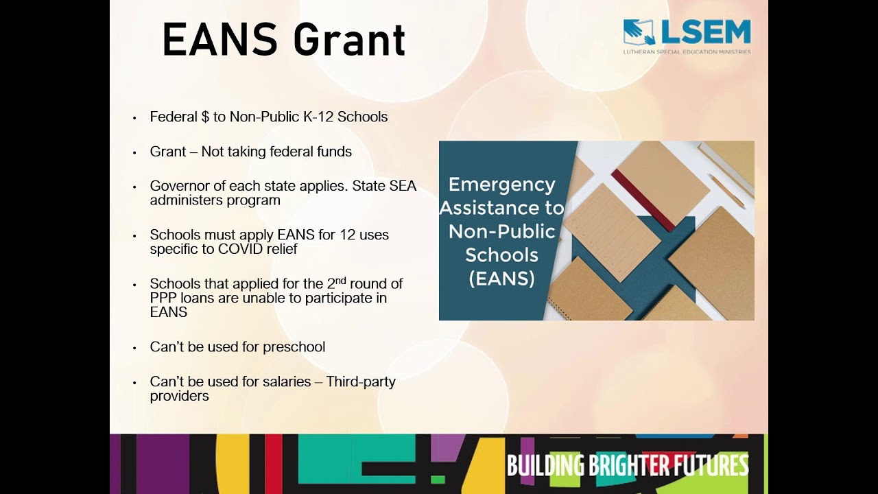 EANS Funding for LSEM Programs
