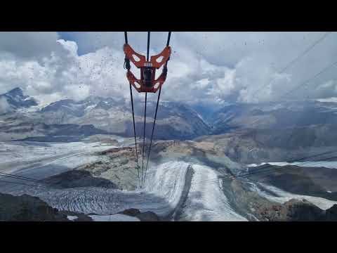 Matterhorn Glacier Ride - cable car with glass bottom