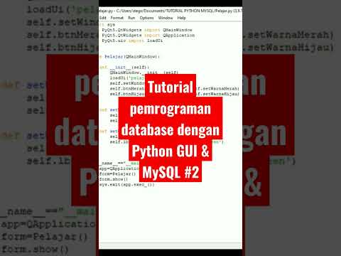 Tutorial pemrograman database dengan Python GUI & MySQL #2