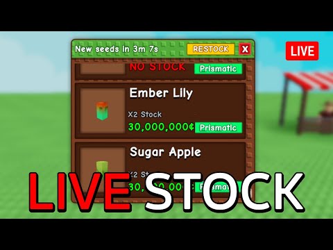 Live 🔴 | GROW A GARDEN NEW STOCK AND TRADE 24/7!