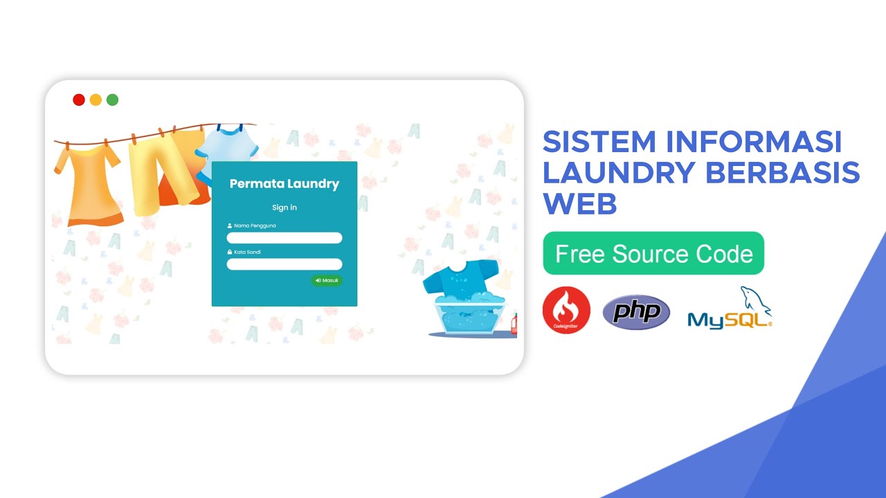 SISTEM INFORMASI LAUNDRY BERBASIS WEB (CODEIGNITER) - Free Source Code