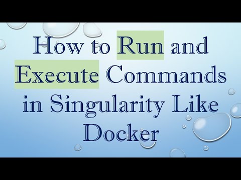 How to Run and Execute Commands in Singularity Like Docker