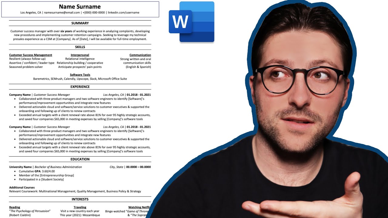 How To Make a Resume For Customer Success Managers | Resume Example