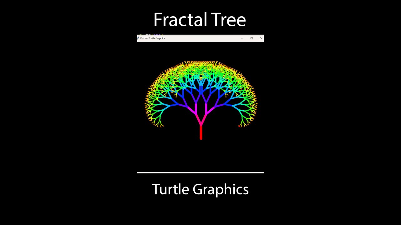 Fractal Tree - Python Turtle Graphics Drawing