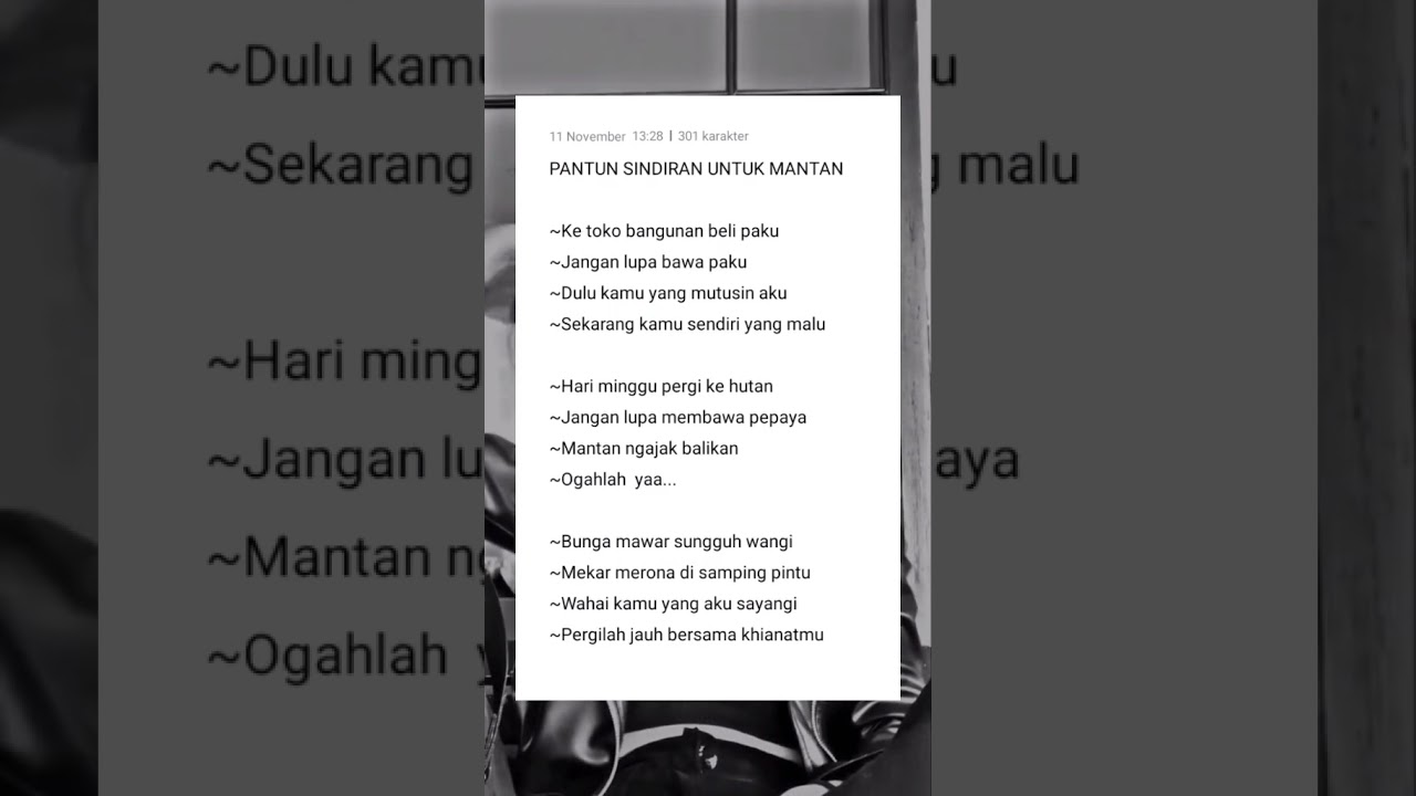 pantun buat nyindir. mantan prat2