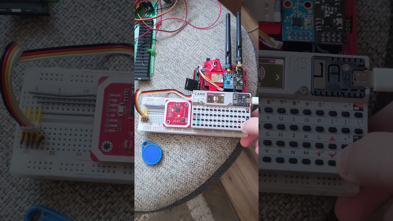 Reed NFC/rfid tags with cardputer hacking.😈🤖💀 #cardputer #electeonics #tech #nfc #rfid #m5stack #fyp